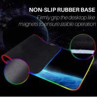 China Gaming Style RGB Luminous Mouse Pad with XXL Size Customizable Design Rubber Base for sale