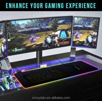 China Gaming Style RGB Luminous Mouse Pad with XXL Size Customizable Design Rubber Base for sale