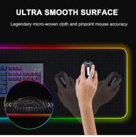 China DANTU Private Mold RGB LED Gaming Mouse Pad 30x80 Rubber Luminous Desk Mat With Light for sale