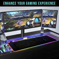 China DANTU Private Mold RGB LED Gaming Mouse Pad 30x80 Rubber Luminous Desk Mat With Light for sale