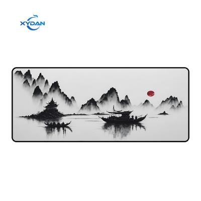 China Table Game Oem Custom Logo Cordura Fabric Waterproof Material Anti-Slip Rubber Base Gaming Mat Deskpad Mousepad Mouse Pad for sale