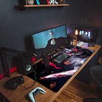 China Asdantu Extended Anime Gaming Mouse Pad XL Size 900X400 Anti-Slip Rubber Base Mouse Mat for sale