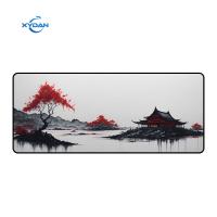 China Custom Chinese Landscape Style Gaming Mousepad Sublimation Printing Rectangle Mouse Pad for sale
