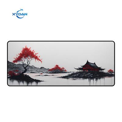 China Custom Chinese Landscape Style Gaming Mousepad Sublimation Printing Rectangle Mouse Pad for sale
