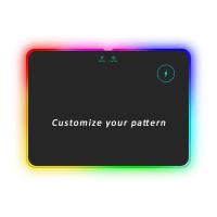 China Stock 15W Wireless Charger Custom Design Logo Rgb Gaming Mousepad with Acrylic Panel for sale