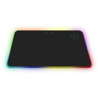 China Stock 15W Wireless Charger Custom Design Logo Rgb Gaming Mousepad with Acrylic Panel for sale