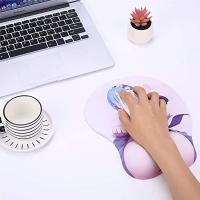 China Custom 3D Big Breasts Mouse Pad with Ergonomic Wrist Guard and Silicone Fabric Material for sale