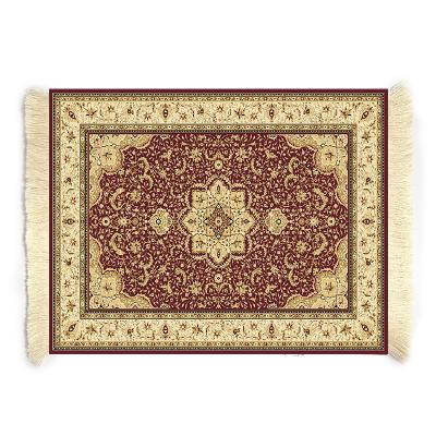 China Rubber Mousepad 27x18cm Retro Style Carpet Pattern Table Cup Persian Rug Mice Pad for sale