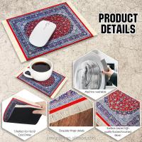 China Rubber Mousepad 27x18cm Retro Style Carpet Pattern Table Cup Persian Rug Mice Pad for sale