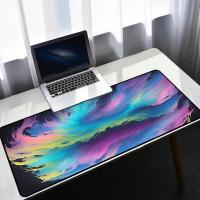 China Stock Custom Large Size 400x900 Desk Mats Iridescent Printed Logo Pc Accessories Gaming Personalized Mouse Pad for sale