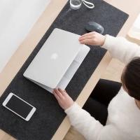 China Cartoon Style Extra Large Gray Office Protector Keyboard Mouse Pad Laptop Felt Desk Mat for sale