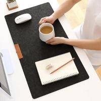 China Household Felt Mouse Pad Stitched Wool Office XL Desk Pad with Anti-Slip Base Computer Keyboard Mat for sale
