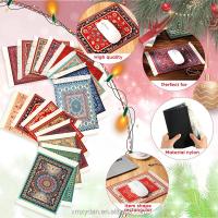 China Retro Style Carpet Pattern Mouse Pad with Customizable Thickness and Mini Woven Rug Mat for sale