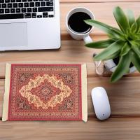 China Customizable 270 X 180mm Muslim Arabian Persian Round Woven Rug Carpet Decor Mouse Pad for sale