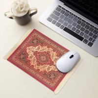 China Customizable 270 X 180mm Muslim Arabian Persian Round Woven Rug Carpet Decor Mouse Pad for sale
