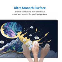 China Professional Game Player Large Mouse Pad Custom Design Desk Mat Black Colorful Mousepad for sale