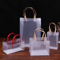 China Gifts XYDAN BAG PP Frost Transparent Shopping Bag Pvc Fashion Popular 100% Eco Handbag Clear Organza Gift Bag Shopping With Logo for sale