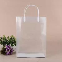 China XYDAN BAG Stock Transparent PP Plastic Gift Packing Frosted Handbag 100% Eco Organza Shopping Bag for Clothes for sale