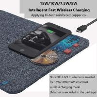 China Qi-enabled Mobile Phones Compatible Wireless QI Fast Charging PAD with Magnetic and Non-slip Mat for sale