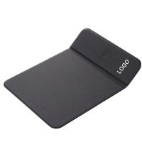 China 220x300x6.5mm PU Leather Charger Mousepad with Wireless QI Fast Charging 15W for sale