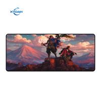 China Rubber Custom Amine Design Printed Large Xxl Extended Microfiber Cloth Gaming Desk Mat for sale