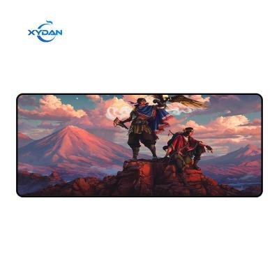 China Rubber Custom Amine Design Printed Large Xxl Extended Microfiber Cloth Gaming Desk Mat for sale