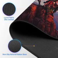 China Rubber Custom Amine Design Printed Large Xxl Extended Microfiber Cloth Gaming Desk Mat for sale