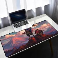 China Rubber Custom Amine Design Printed Large Xxl Extended Microfiber Cloth Gaming Desk Mat for sale