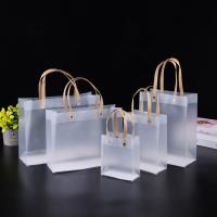 China Silk Screen Printing Logo Pvc Transparent Gift Packaging Bag for Customized Color for sale