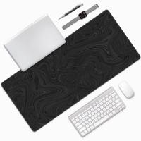 China Gaming Mouse Pad with Natural Rubber Base and Fabric Material Minimalist Line Design for sale