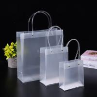 China Silk Screen Printing Logo Pvc Transparent Gift Packaging Bag for Customized Color for sale