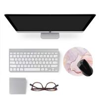 China Office HEATED Round Pink Marble Mouse Pad Smooth Non-slip Desk Mouse Mat Custom Gift for sale