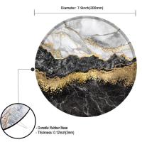China Office HEATED Round Pink Marble Mouse Pad Smooth Non-slip Desk Mouse Mat Custom Gift for sale