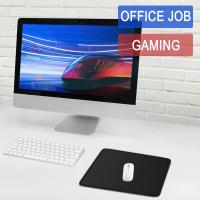 China Private Mold NO Custom Black Rubber Mouse Mat Non-Slip Stitched Edge for PC and Laptop for sale