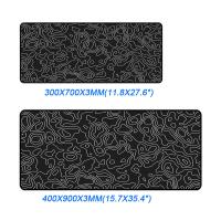 China Custom Sublimation Gaming Mouse Pad with Minimalist Line Design and NO Wireless Charging for sale