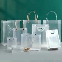 China Pp Plastic Frosted Advertising Shopping Beverage Drinking Tote Bag for Sealing Handle for sale