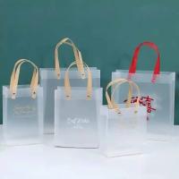 China Pp Plastic Frosted Advertising Shopping Beverage Drinking Tote Bag for Sealing Handle for sale