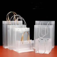 China Pp Plastic Clear Tote Gift Bag Pvc Package Transparent Christmas Gift Bag with Folding Style for sale