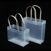 China Pp Plastic Clear Tote Gift Bag Pvc Package Transparent Christmas Gift Bag with Folding Style for sale