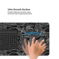 China XYDAN Custom Extended Waterproof White Line Non-Slip Rubber Base Computer Gaming Mouse Pad for sale