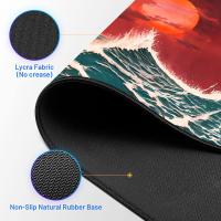 China Non-Slip Wave Mouse Pad Eco-Friendly Custom Gaming Custom Mousepads for Office Desk for sale