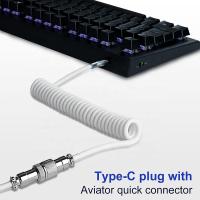 China Custom Keyboard Cable with Color Keyboard Coil and USB Type-C To Aviator Connector for sale