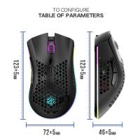 China OEM Logo Rechargeable A3 Rgb Wireless Mouse with Silent Keys and Vertical Design for sale