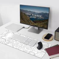 China Natural Rubber fabric Minimalist Line Large Mouse Pads for Custom Sublimation Gaming for sale