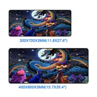 China XXL Custom Design Natural Rubber Colorful Anime Cartoon Dragon Gaming Mouse Pad for Gaming for sale