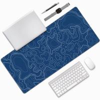 China Art Strata Blue Mouse Pad Basic Gaming Mat Natural Rubber Fabric XXL PC Keyboard for sale