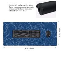 China Art Strata Blue Mouse Pad Basic Gaming Mat Natural Rubber Fabric XXL PC Keyboard for sale