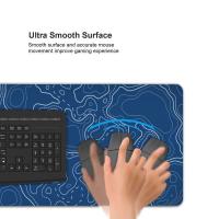China Art Strata Blue Mouse Pad Basic Gaming Mat Natural Rubber Fabric XXL PC Keyboard for sale