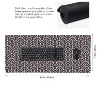 China 900X400 Xxl Brown White Mouse Mat for PC Desk Natural Rubber fabric Keyboard Pad for sale