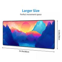 China Custom Full Colour Design Print XL Polyester Fabric Gaming Mouse Pad with Rubber Base for sale